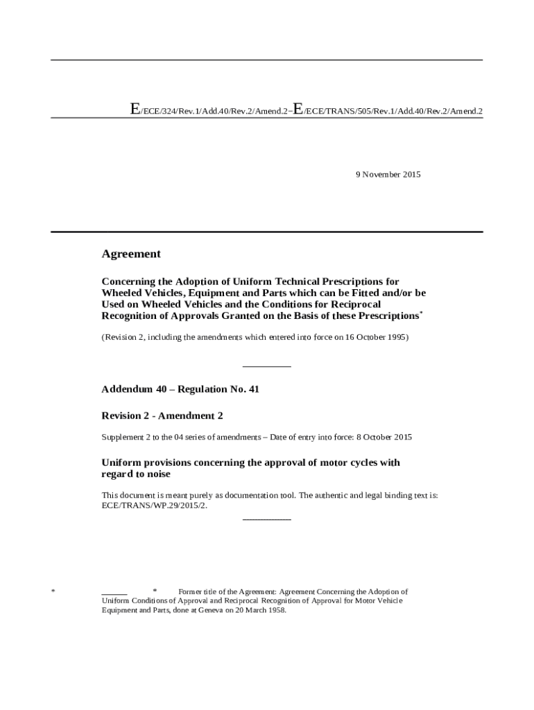 Addendum 40 - Regulation No Doc Template | pdfFiller