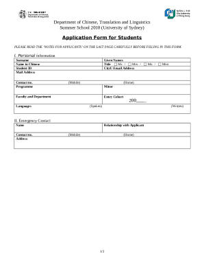 Application for Qualified Students Doc Template | pdfFiller