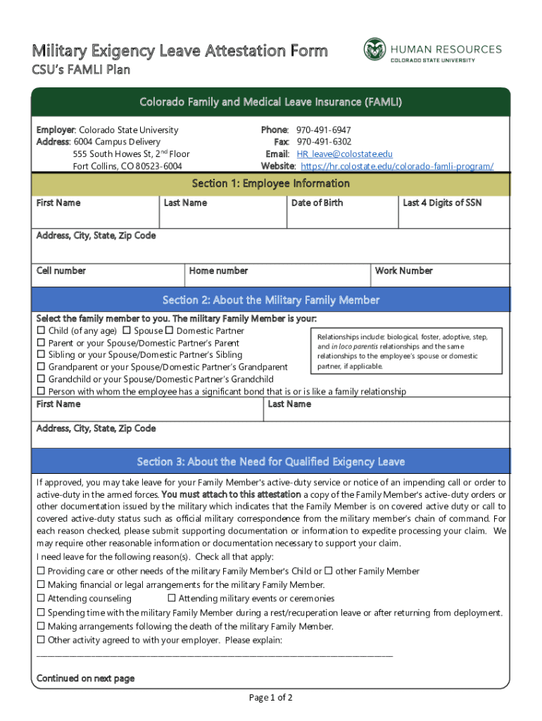 Fillable Online Safe Leave Attestation and Leave Request Fax Email ...