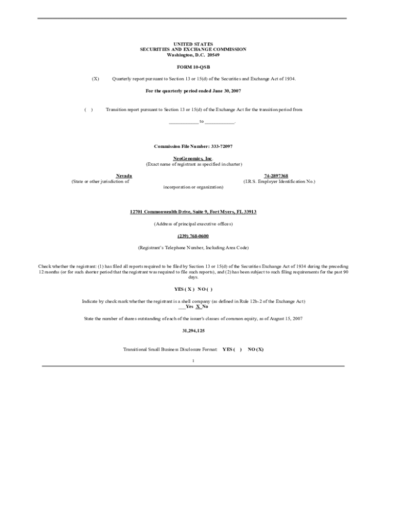 Fillable Online FORM 10-QSB X QUARTERLY REPORT UNDER SECTION 13 O Fax ...