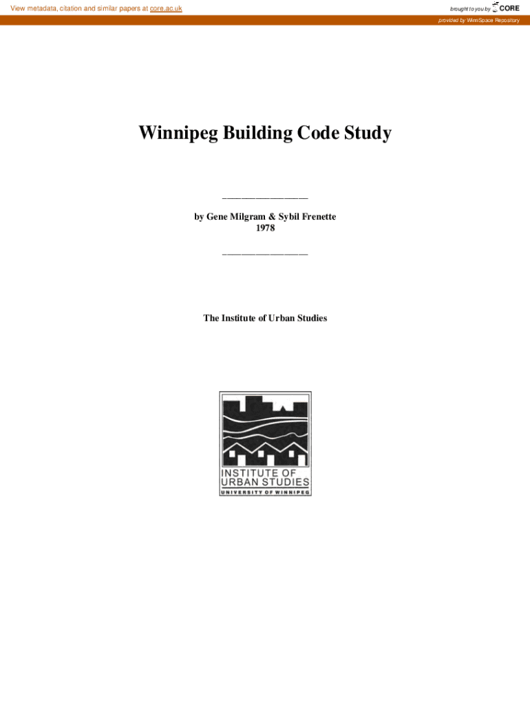 Fillable Online Winnipeg building code study Fax Email Print - pdfFiller