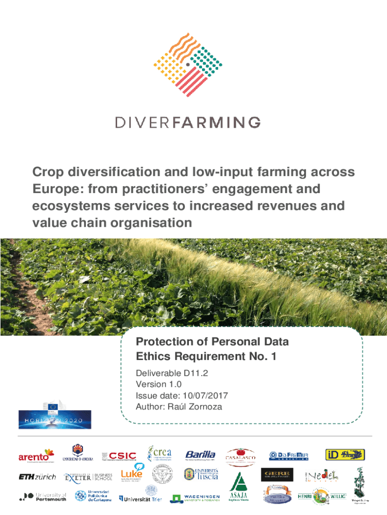 Fillable Online Crop diversification and low-input farming across ...