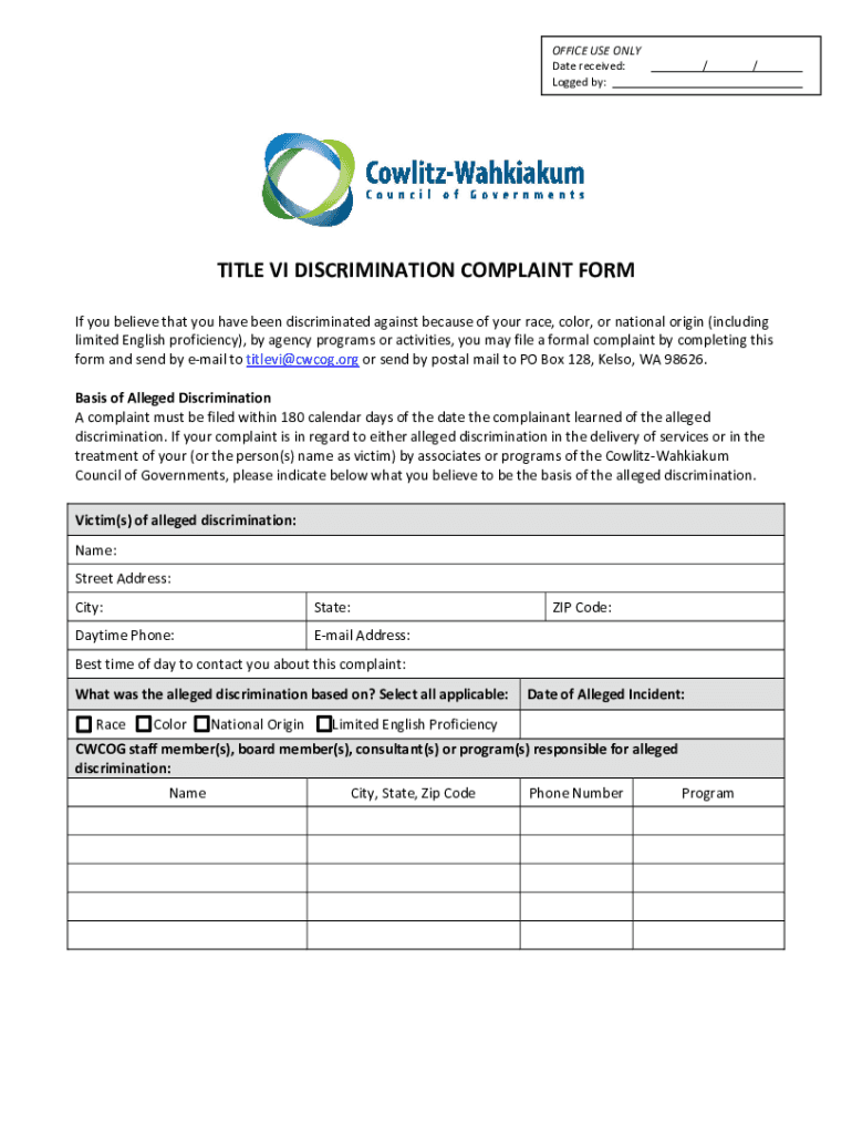 Fillable Online How Title VI Legally Prohibits Discrimination in Education Fax Email Print ...