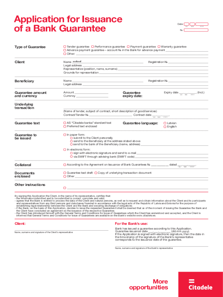 Fillable Online Guidelines for completion of Application for Issuance ...
