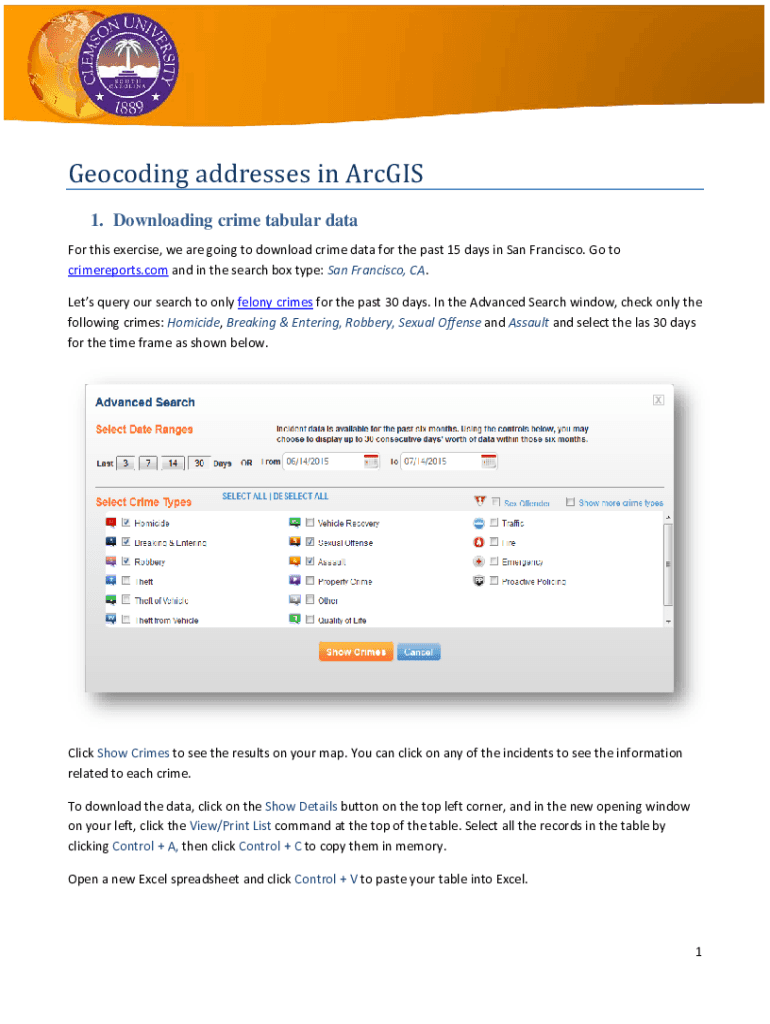 Fillable Online Analyze Crime Using Statistics and the R ArcGIS Bridge Fax Email Print - pdfFiller