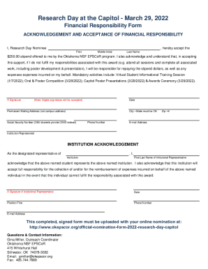 Fillable Online Financial Responsibility Form: Instructions for ...