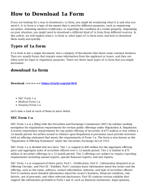 Fillable Online Form 1a Sample - Fill Out and Sign Printable PDF ...