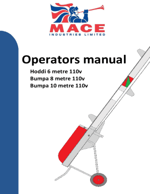 Fillable Online Mace Bumpa 110v 6m Operator's Manual (Page 31 of 39) Fax Email Print - pdfFiller