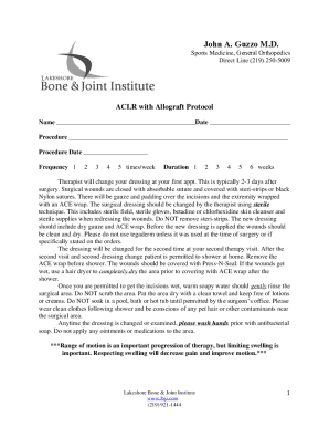 Fillable Online ACLR Protocol with Quadriceps Tendon Autograft AND ...