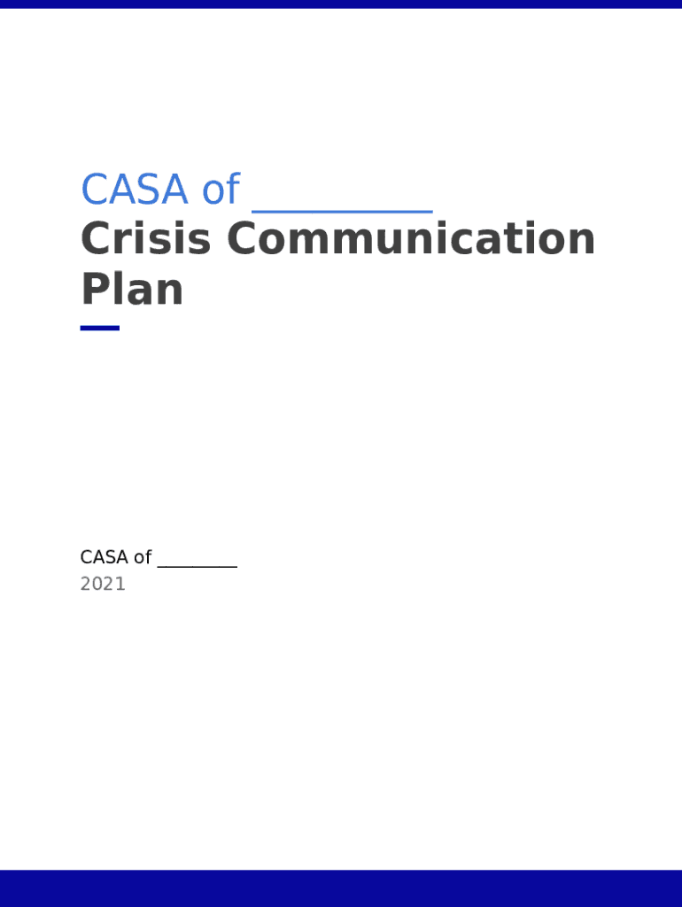How to Develop a Crisis Communication Plan Doc Template | pdfFiller