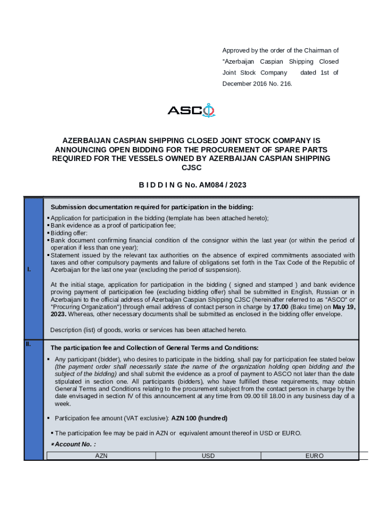 - Application for participation in the bidding (template has been ...