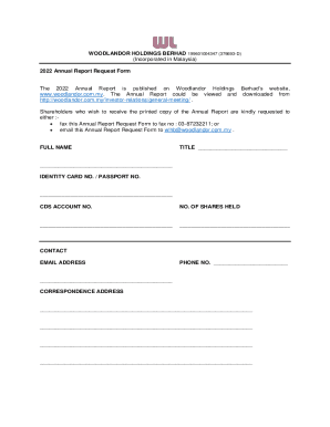 Fillable Online 2022 Annual Report Request Form Fax Email Print - pdfFiller