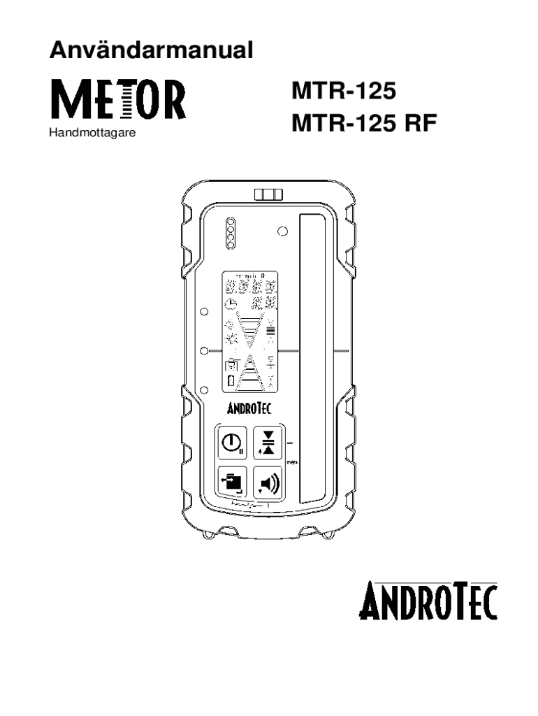 Fillable Online Bedienungsanleitung Metor + RF SE 1.21 Fax Email Print ...