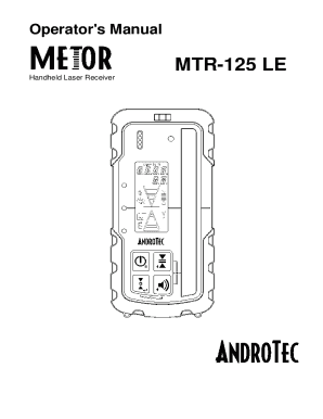 Fillable Online AndroTec Metor MTR-125 Operator's Manual Fax Email ...