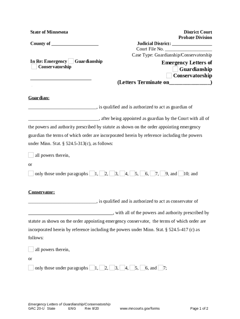 Petition For Emergency Appointment Of Guardian Or ... Doc Template ...