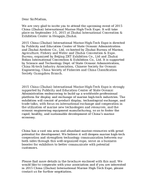 Dear Sir/ Madam, We cordially invite you to visit the Relong ... Doc Template | pdfFiller