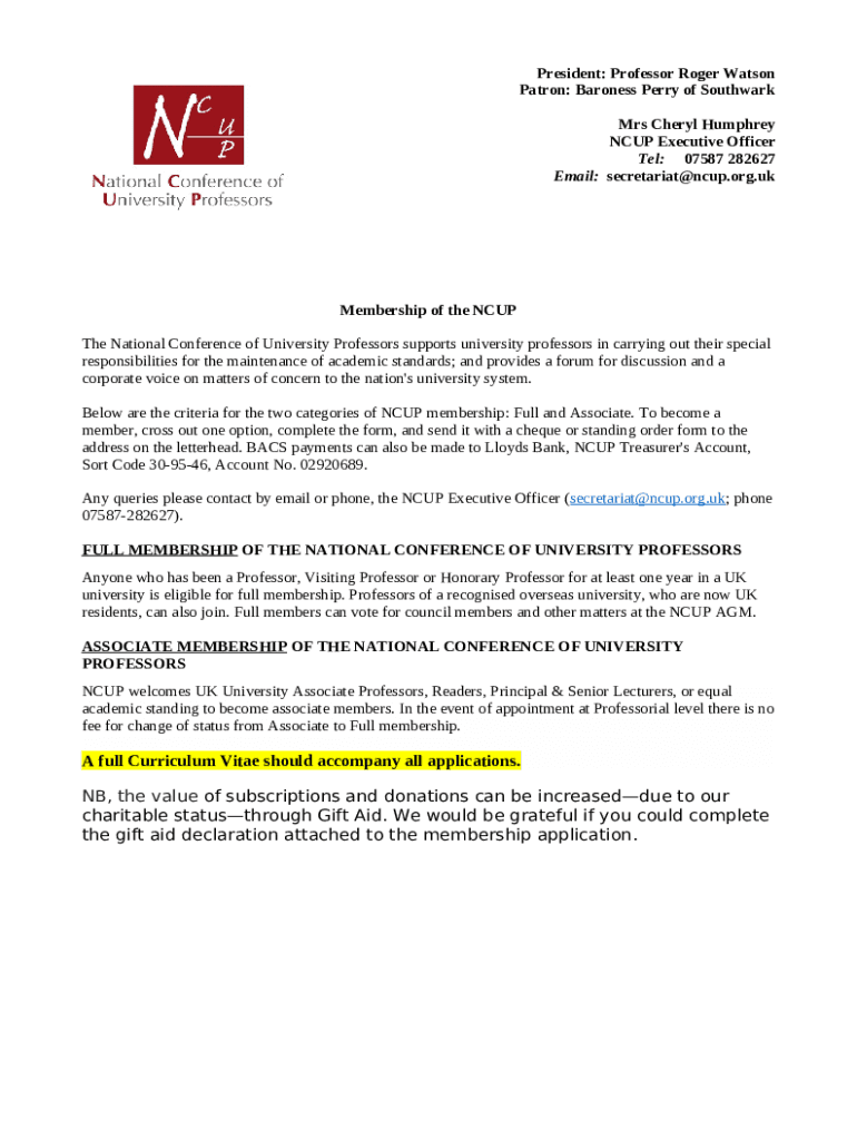 The Rt Hon Baroness Perry of Southwark Doc Template | pdfFiller