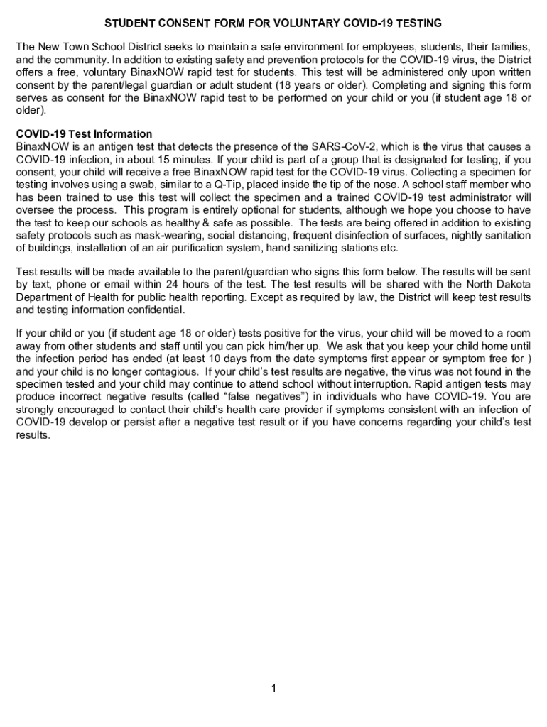 Fillable Online Mayte Mata - English - Consent form for Optional COVID ...