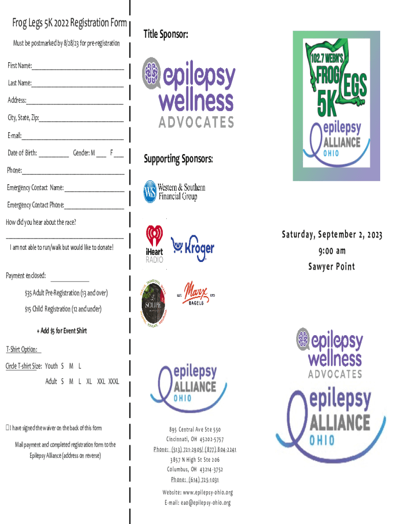 Fillable Online Pandora 5K Registration Form Fax Email Print - pdfFiller