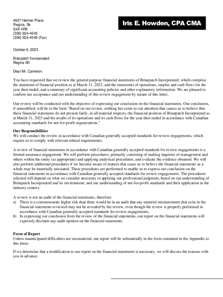 Fillable Online Accountant in Regina SK - Iris Howden CPA CMA Fax Email ...