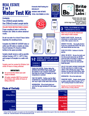 Fillable Online Sample Kit - Oklahoma Department of Environmental ...
