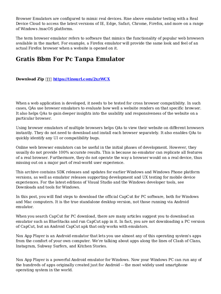 Fillable Online How To Emulate Mobile Browsers For Website Testing? Fax ...
