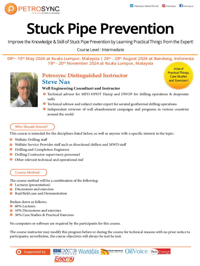 Fillable Online Stuck Pipe Prevention: Definition, Factors & Preventive Action Fax Email Print ...