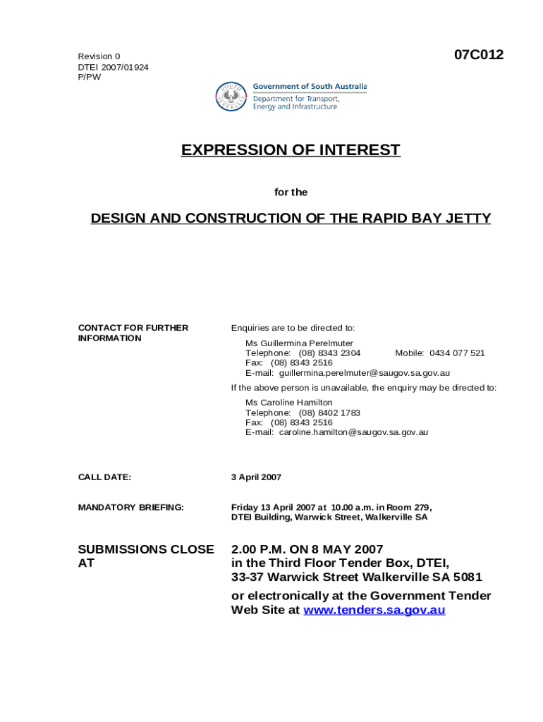 Revision 1 - Friends of Rapid Bay Jetty Doc Template | pdfFiller