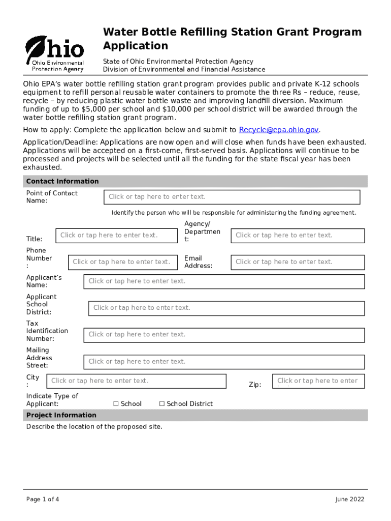 Instructions to apply for an Ohio EPA Recycle Ohio Grant Doc Template ...