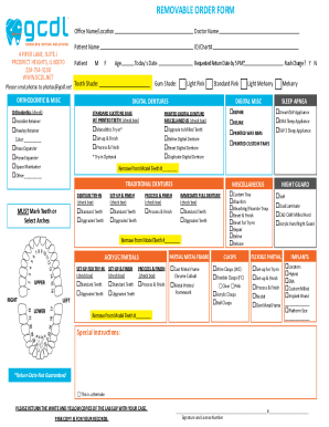 Fillable Online REMOVABLE ORDER FORM Fax Email Print - pdfFiller