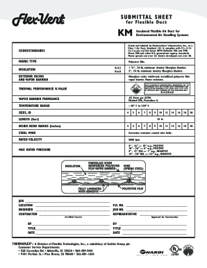 Fillable Online Flex Duct - UL 181 Insulated, Class 1, 25 Feet per Box ...