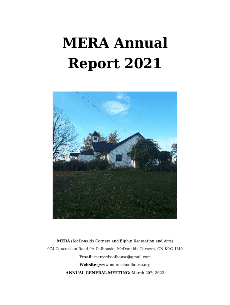 MERA - McDonalds Corners/Elphin Recreation and Arts' Post Doc Template ...