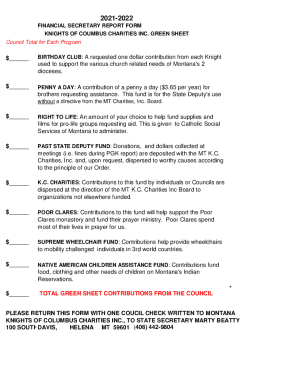 Fillable Online Forms - Knights of Columbus Council 14699 Fax Email ...