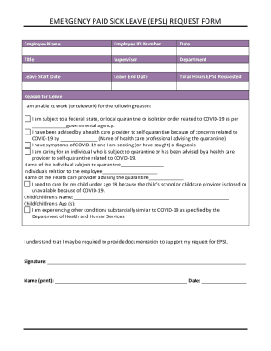 Fillable Online Teammate Information Part B: Emergency Paid Sick Leave ... Fax Email Print ...