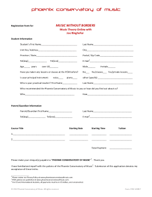 Fillable Online PCM Registration Form Fax Email Print - pdfFiller