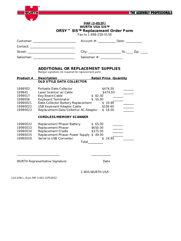ServicesCost Recovery with CCC ONE and Wurth SIS Doc Template | pdfFiller
