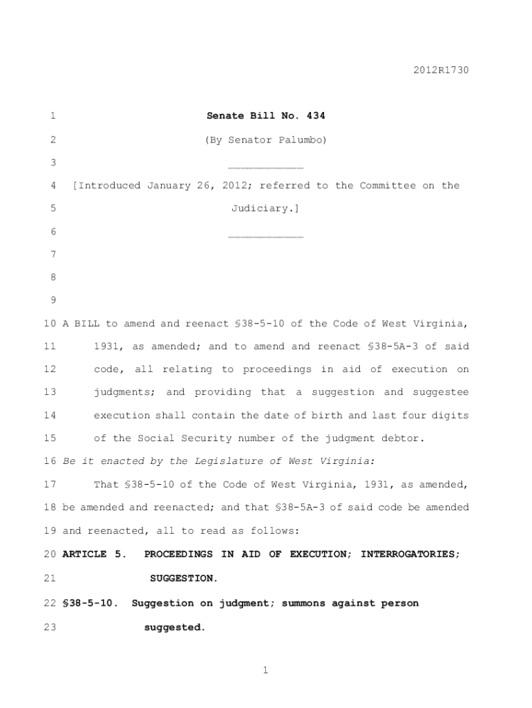 Fillable Online Palumbo Named As Ranker On Senate Codes And Ethics ...