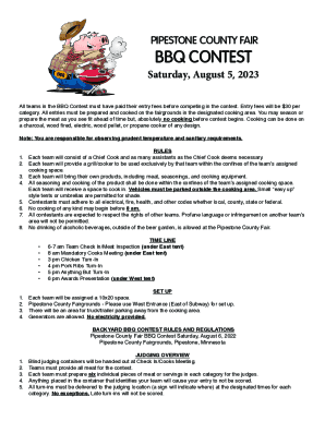 Fillable Online BBQ Cook-Off Rules.indd Fax Email Print - pdfFiller