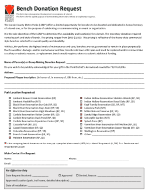 Fillable Online Form CenterBench Donation Program Interest Form Fax ...
