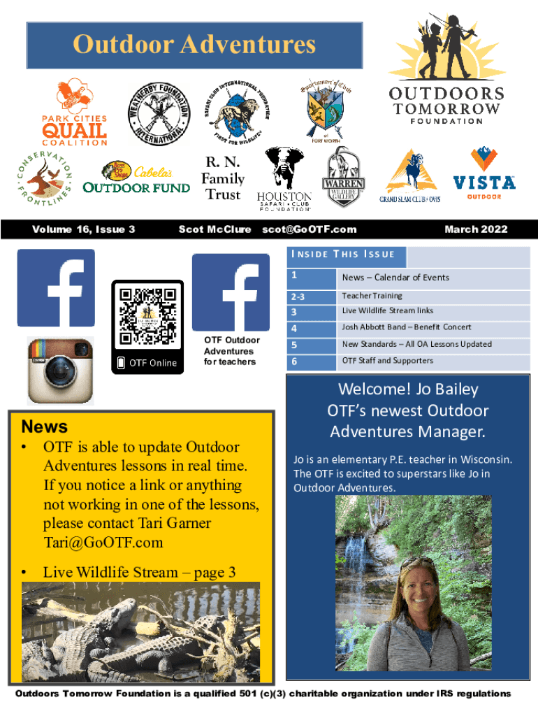 Fillable Online Outdoor Adventures program creates new ... Fax Email ...