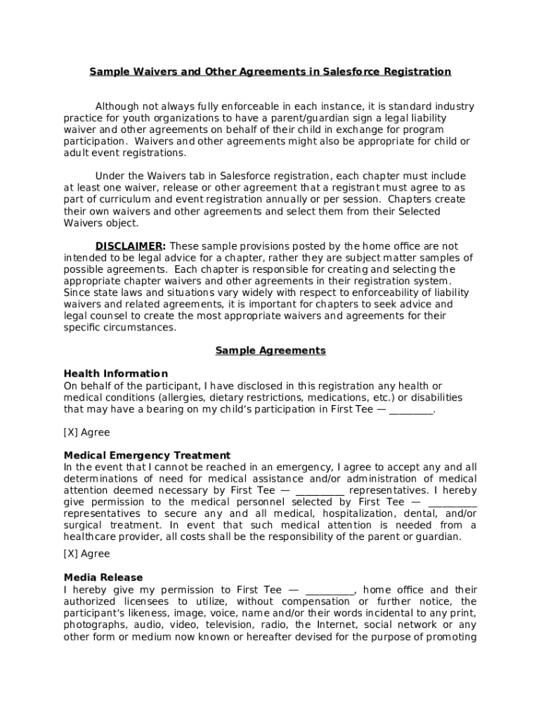 Venture Youth Waiver Template Doc Template | pdfFiller Venture Youth Waiver Template Doc Template | pdfFiller