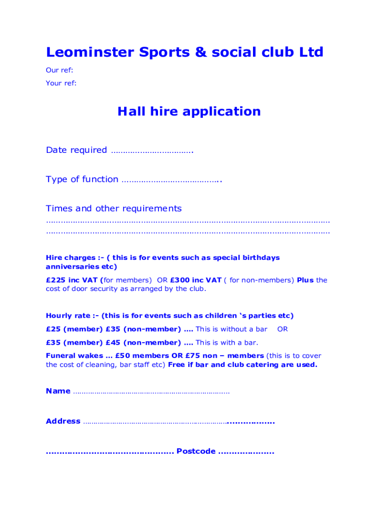 Fillable Online Net Sport Court Booking Request & User Agreement Fax Email Print - pdfFiller