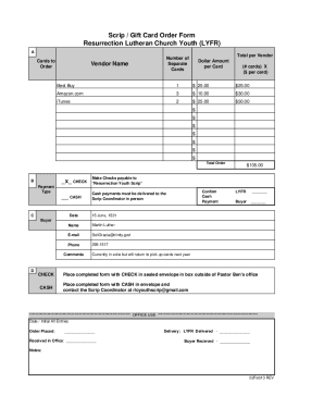 Fillable Online Scrip Order Form AWL edits 130202.xls Fax Email Print ...