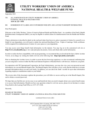 Fillable Online National Health and Welfare Fund Forms Fax Email Print ...