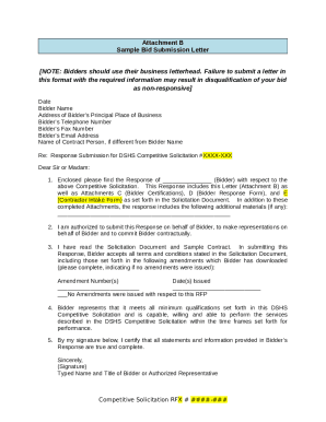 Request for Bid Template - omwbe wa Doc Template | pdfFiller