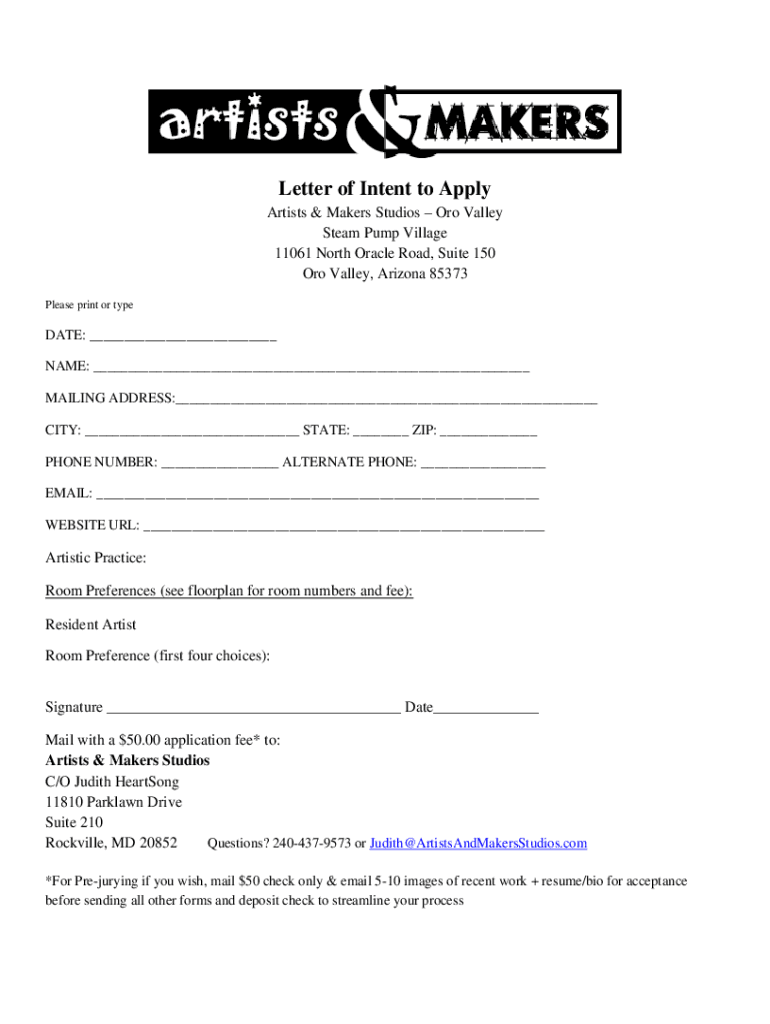 Fillable Online Artists & Makers StudiosArts & Crafts Studios Fax Email Print - pdfFiller