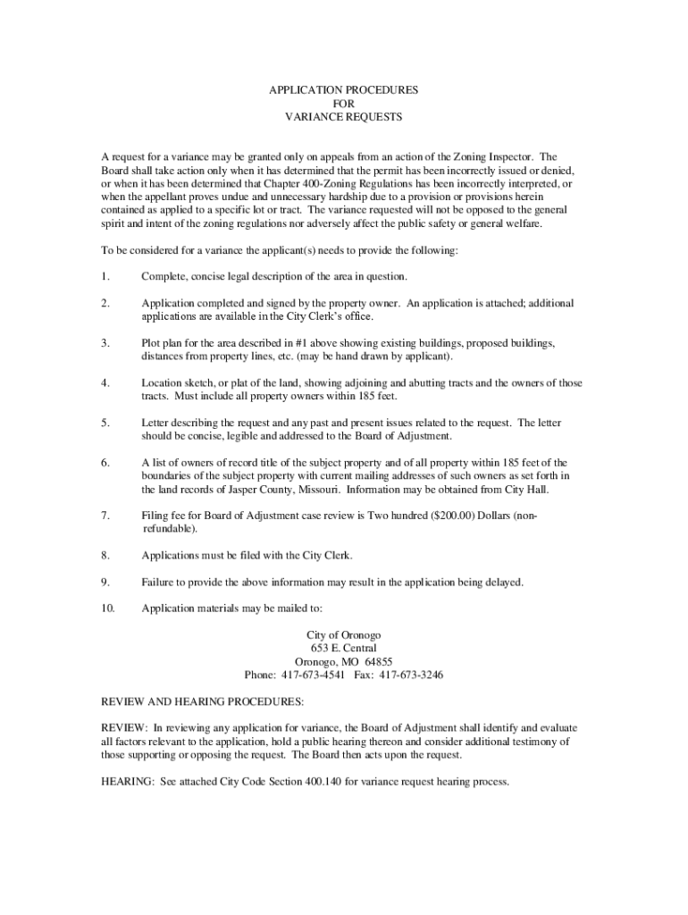 Fillable Online Zoning Board of Appeals USE VARIANCE Application Fax Email Print - pdfFiller