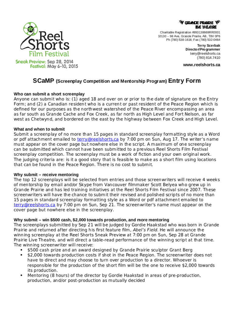 SCaMP Entry Doc Template | pdfFiller