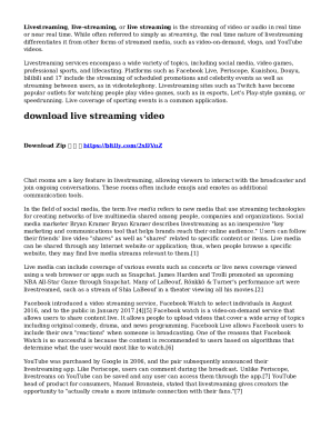 Fillable Online What is live streaming and why is it important? Fax ...