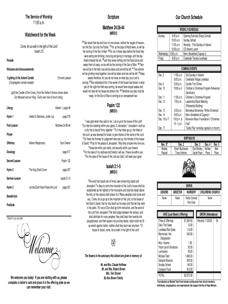 Fillable Online 1 Matthew 24:3644 (NRSV) But about that day and hour no ...
